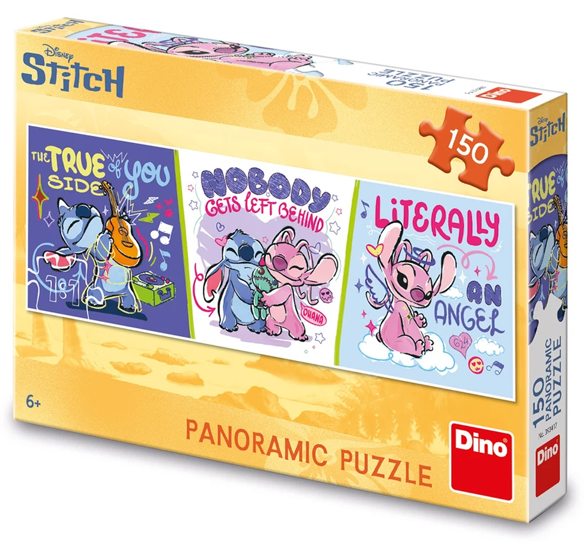 Puzzle 150 Stitch relaxuje panoramic - Autor Neuveden | Palmknihy.cz